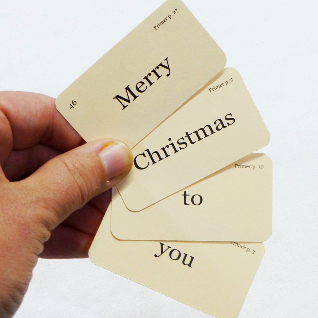 Mini "christmas Sentences" Flash Cards (set of 42) Make Your Own ...