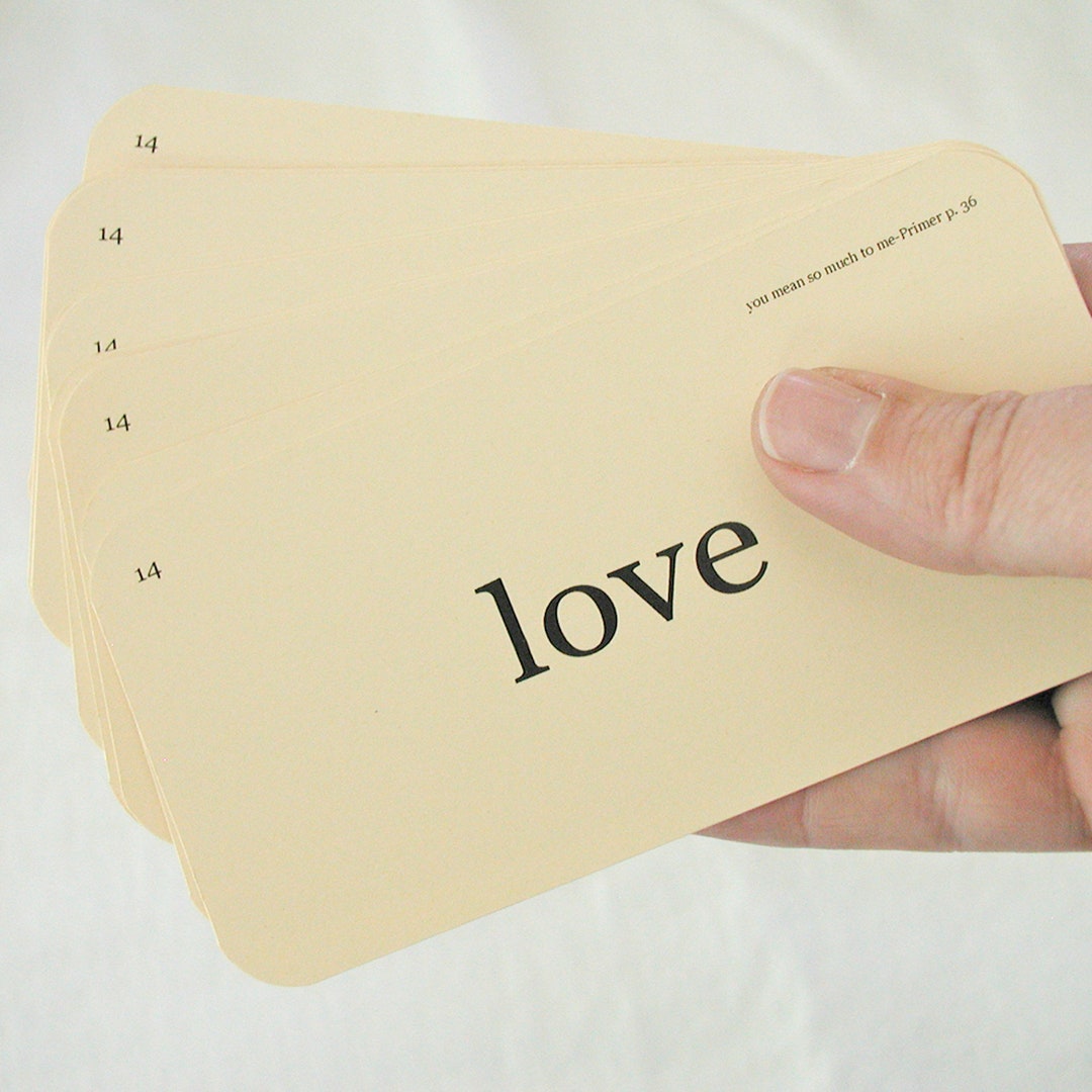 Love Flash Cards - Set of 6 - Romance - Valentine - True Love ...