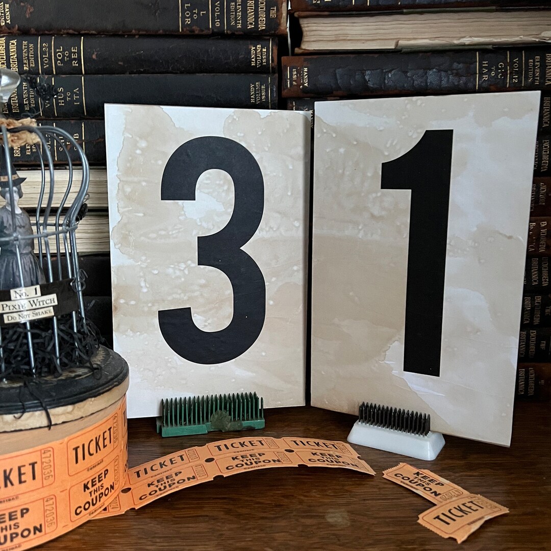 XL Chipboard Gas Station Numbers - DOUBLE SIDED - 5 3/8" X 8 3/8" - 25 ...