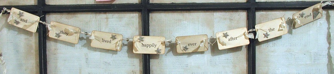Happily Ever After Flashcard Garland - Etsy