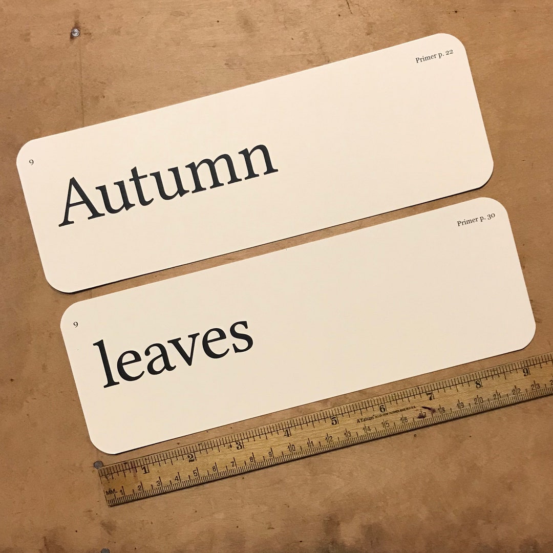 XL Autumn Leaves Flash Cards: Fall Decor Set - Etsy