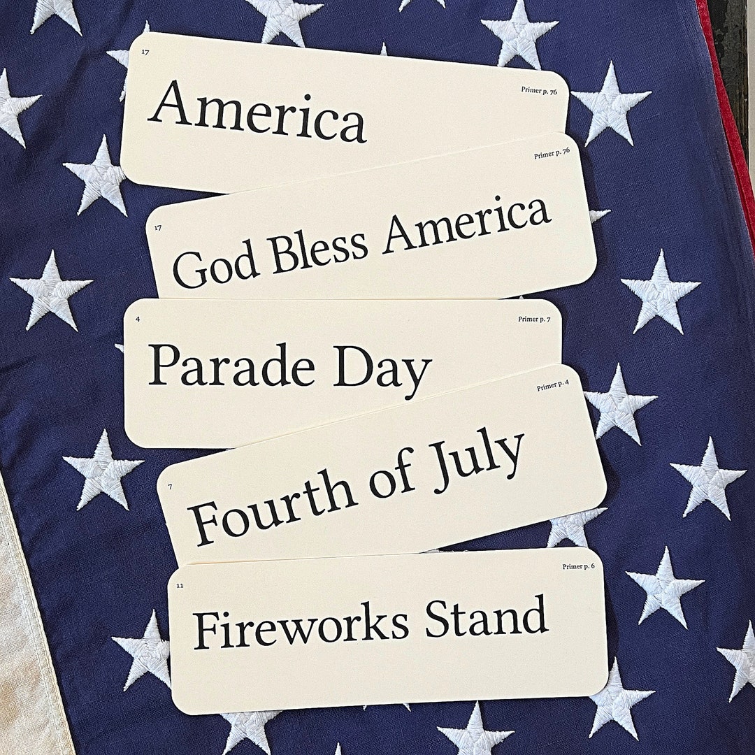 XL America Flash Cards - Set of 5 - God Bless America Parade Day Fourth ...