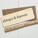 XL Always & Forever Flashcard Wedding Shower Gift Anniversary Gift ...