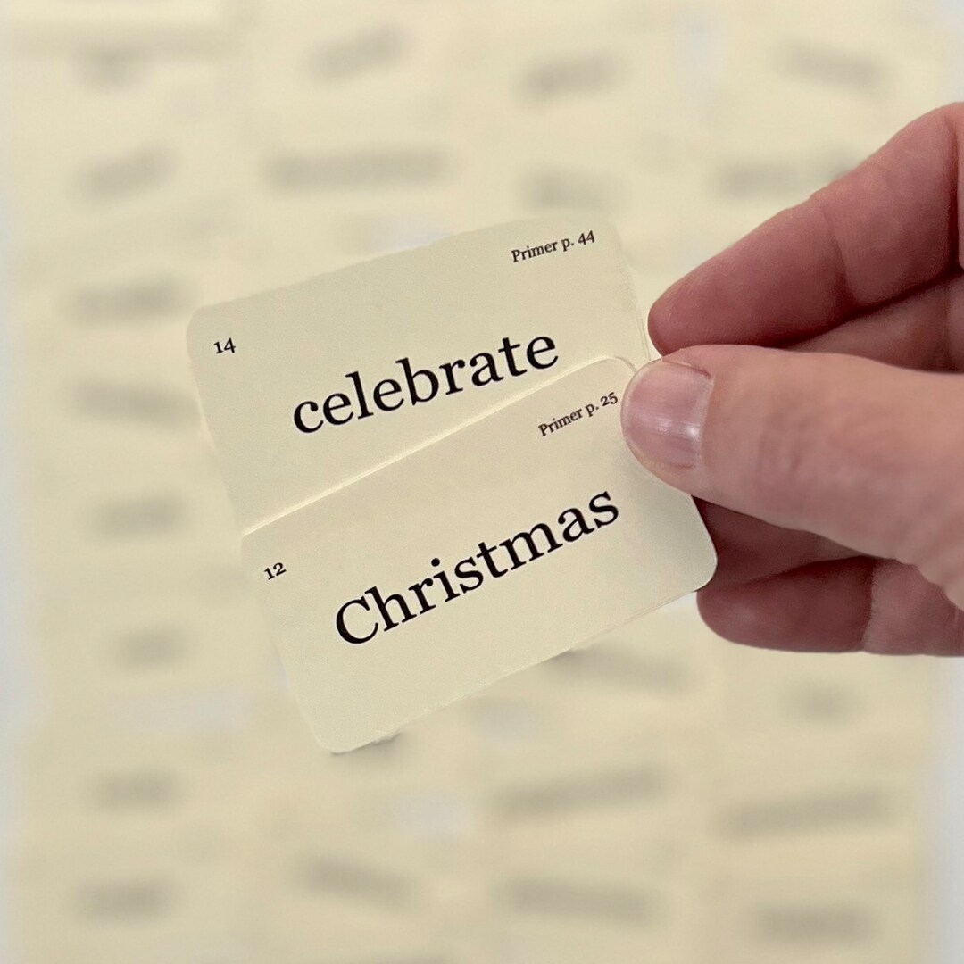 Mini "signs of Christmas" Flash Cards (set of 42) Holiday Words Make ...