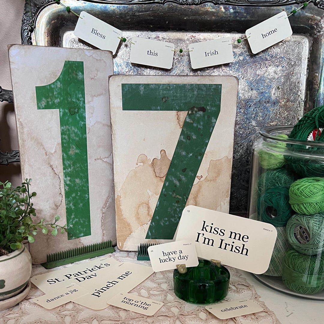 Vintage Inspired Gas Station Numbers: St Patrick's Day Decor - Etsy
