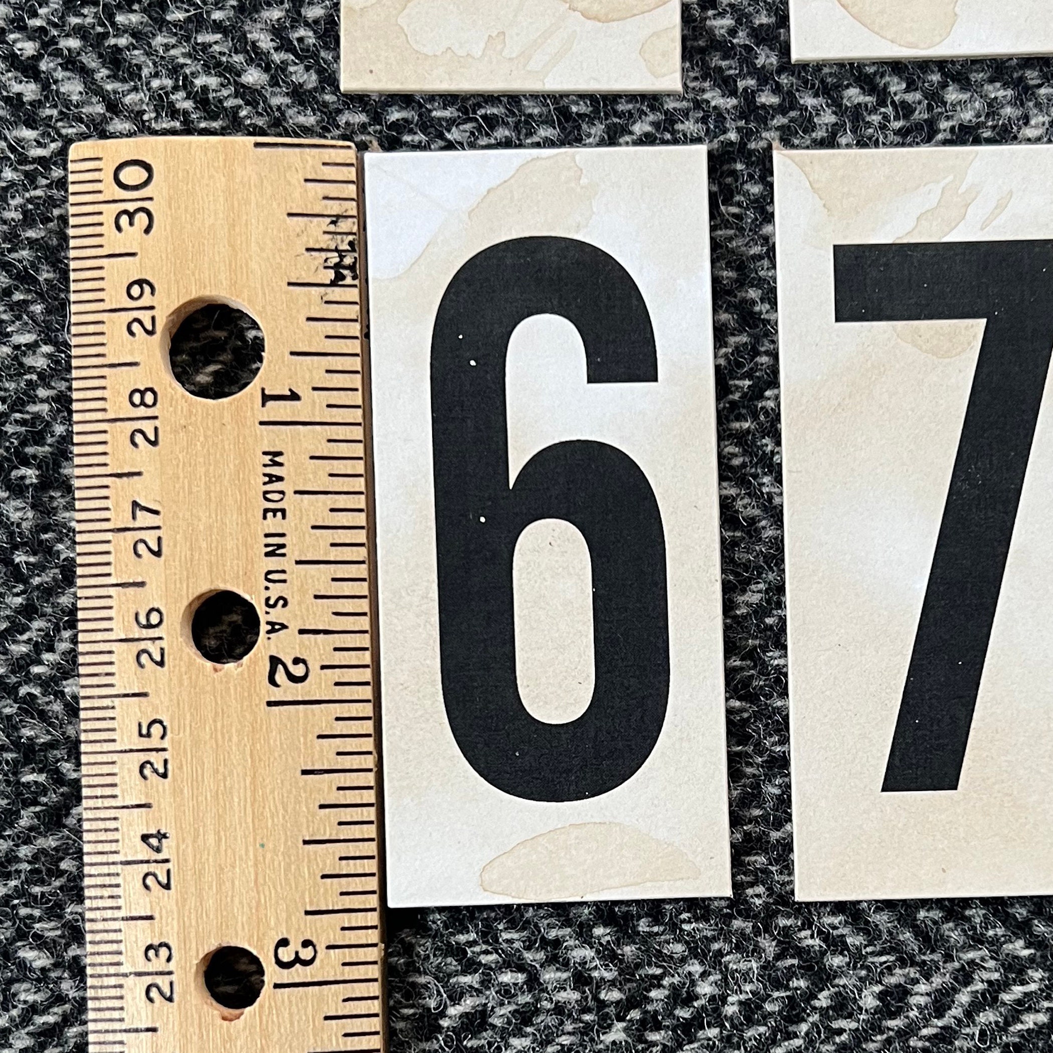 Aged Church Hymn Board Numbers: Vintage Style, White on Black, Set of ...