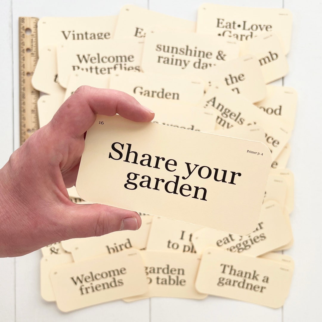 Always Share Your Garden Flash Cards - Set of 42 - Gardening Cards ...