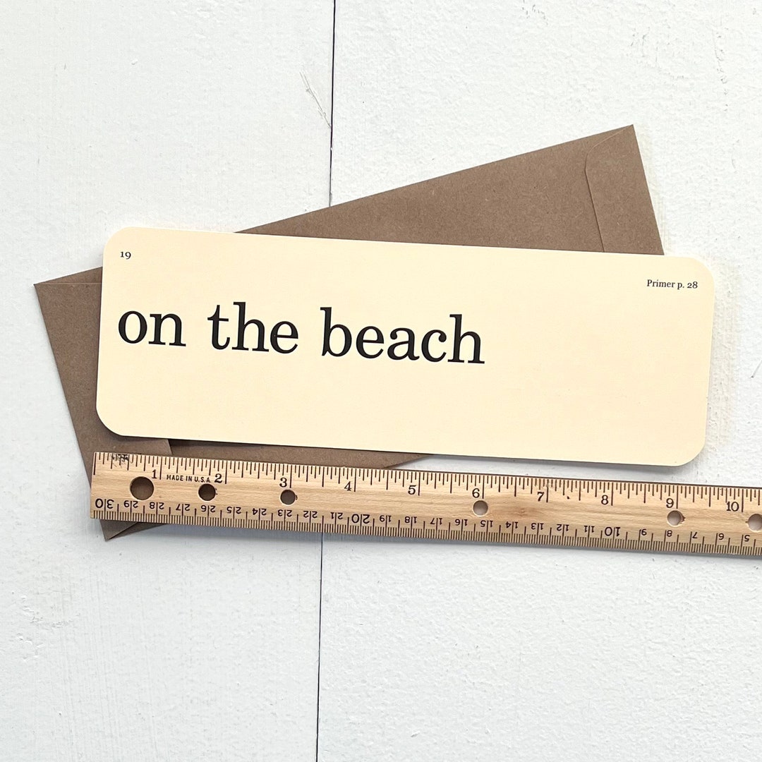 XL "on the Beach" Flash Card - Vintage Inspired Vacation - Summer ...