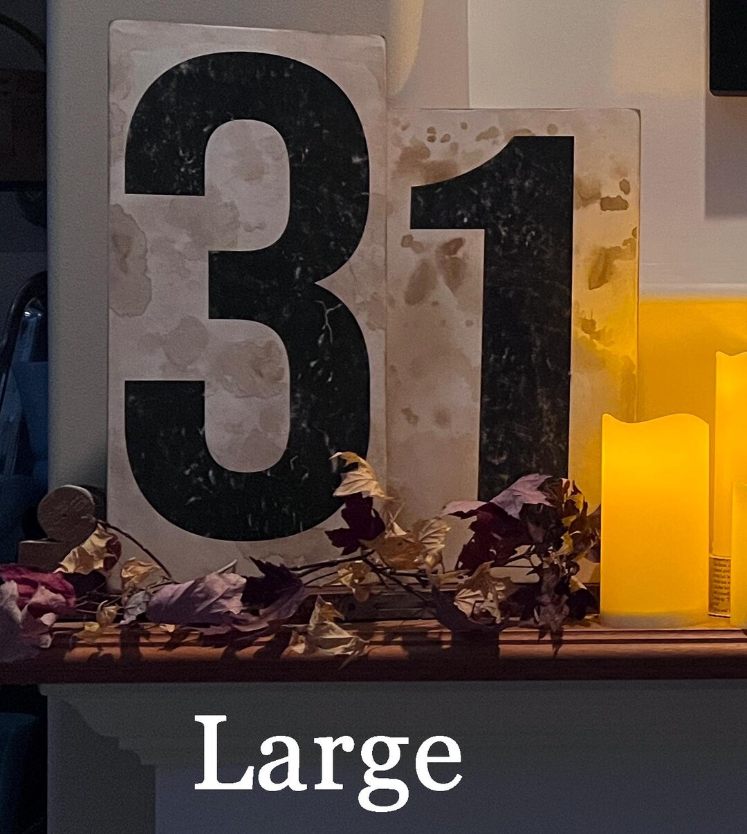 DOUBLE SIDED Oversized Gas Station Numbers - LARGE Vintage Inspired 25 ...