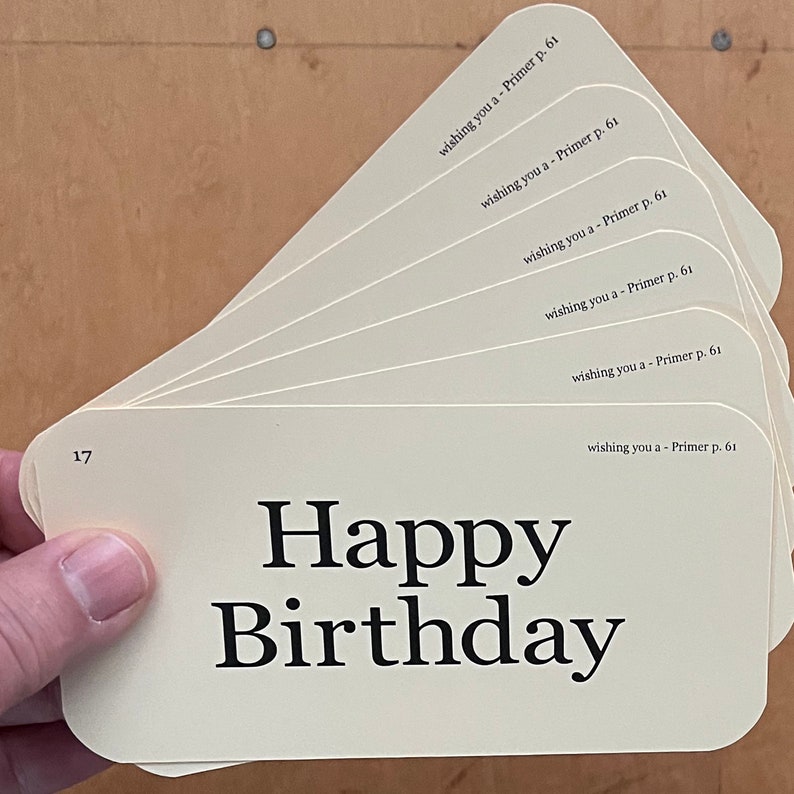 Happy Birthday Flash Cards Set of 6 Cards Birthday Cards | Etsy