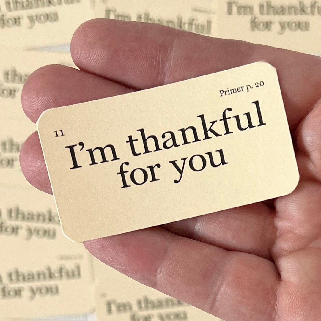 Mini "i’m Thankful for You" Flash Cards (set of 21) Gratitude ...