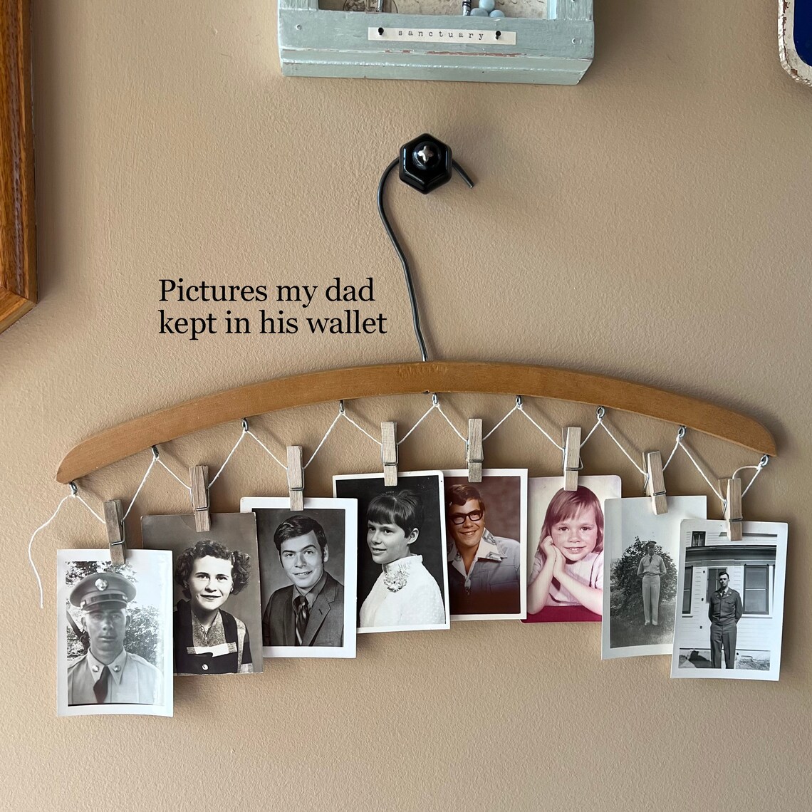 Vintage Wooden Hanger Display Photo Display Wooden Hanger - Etsy