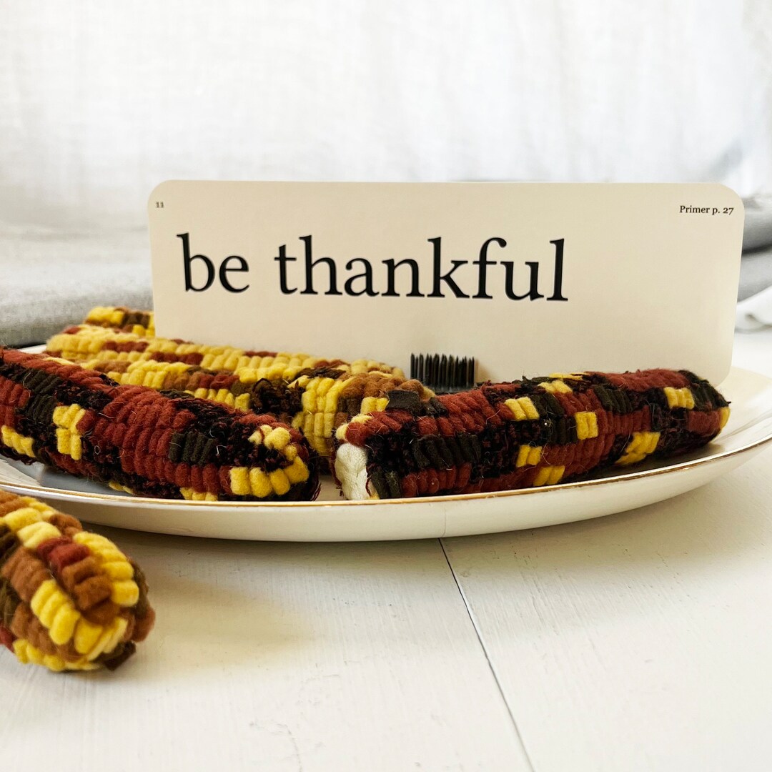 XL "be Thankful" Flash Card - Thanksgiving Decor - Appreciation Card ...
