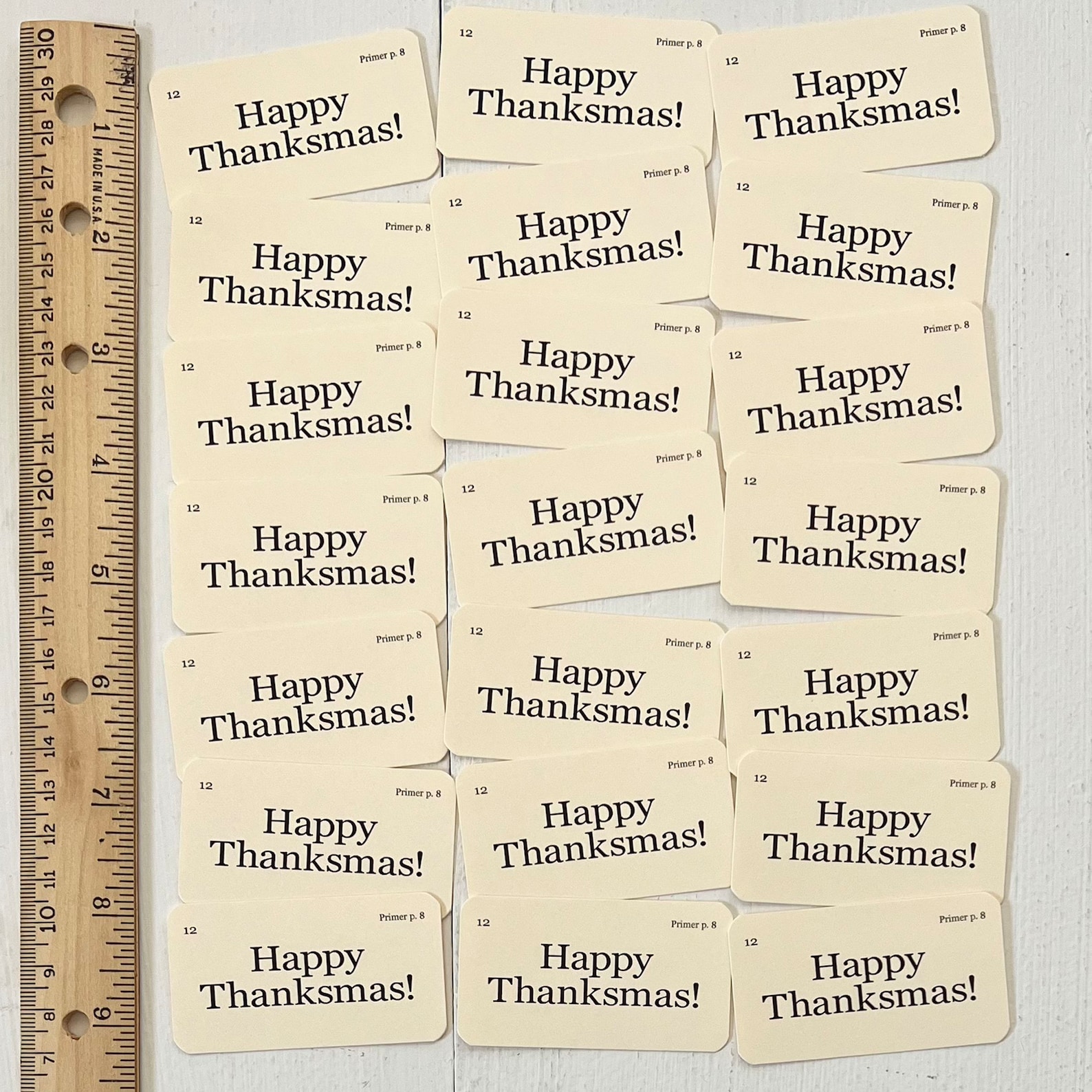 Mini "happy Thankmas" Flash Cards (set of 21) - Thanksgiving and ...