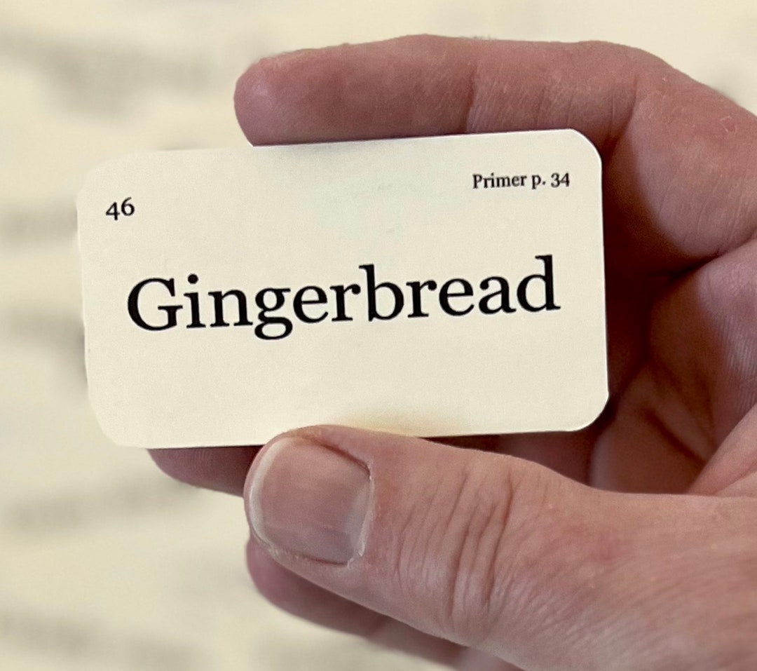 Mini "gingerbread) Flash Cards (set of 21) - Gingerbread House ...