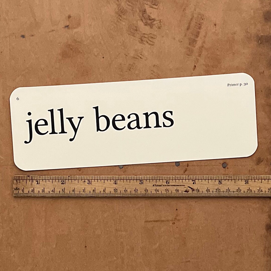 XL "jelly Beans" Flash Card Vintage Reproduction - Easter Basket ...