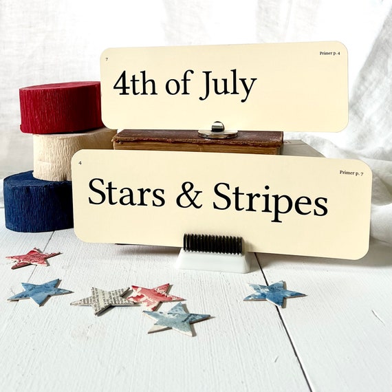 XL 4th of July/stars & Stripes Flash Cards Set of 2 - Etsy