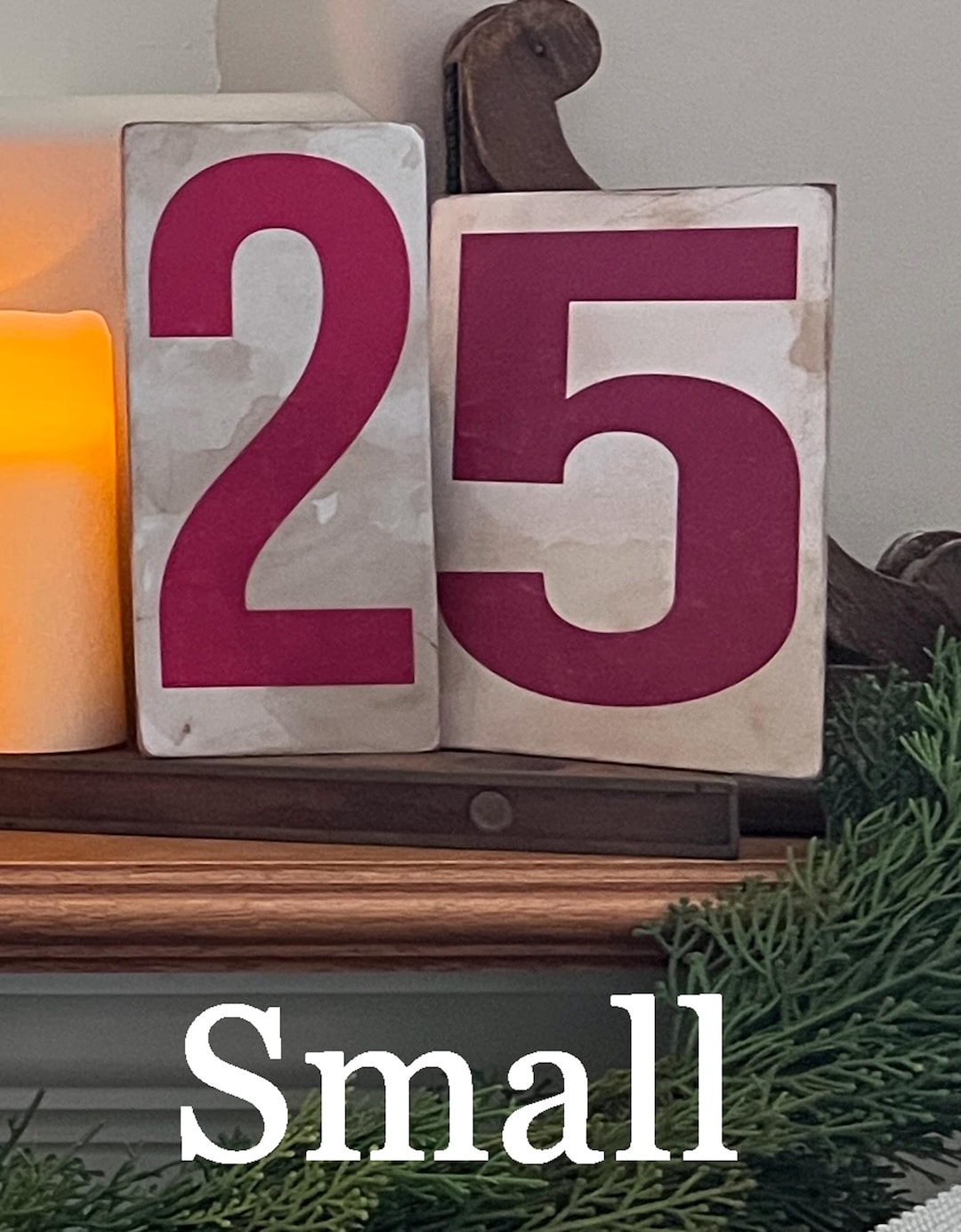 DOUBLE SIDED Gas Station Numbers - SMALL 25 & 31 - Vintage Inspired ...