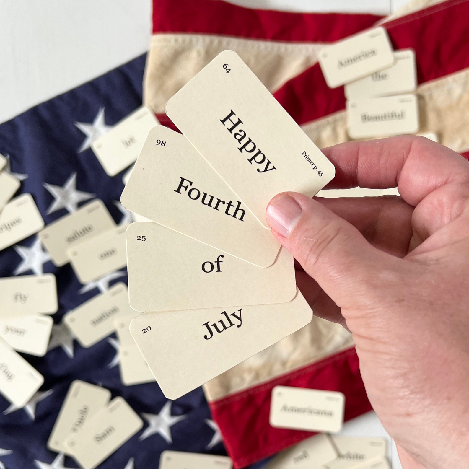 Mini Americana Flash Cards Set of 42 Patriotic Cards - Etsy