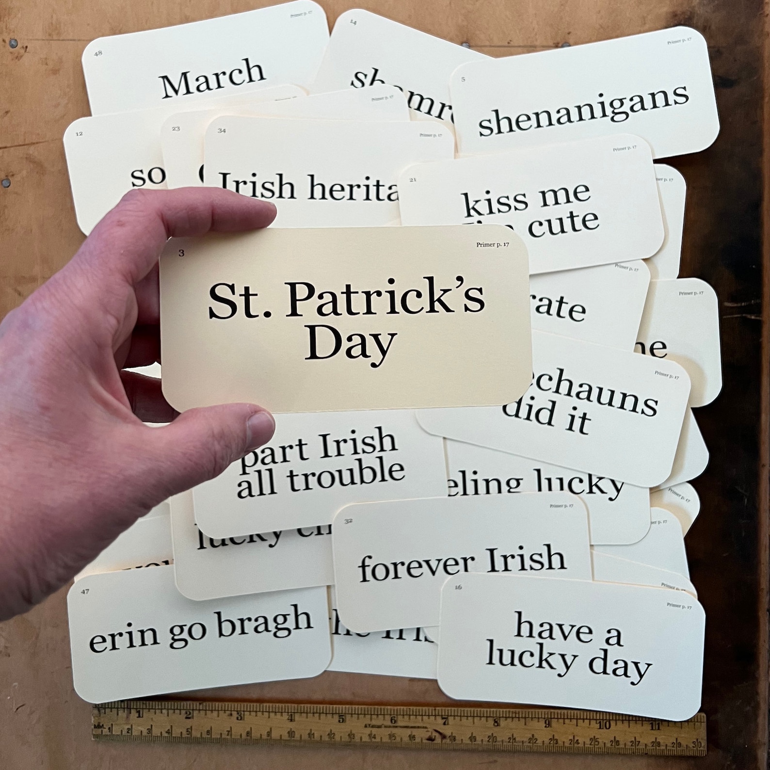 St Patrick's Day Flash Cards Set of 42 Cards March - Etsy