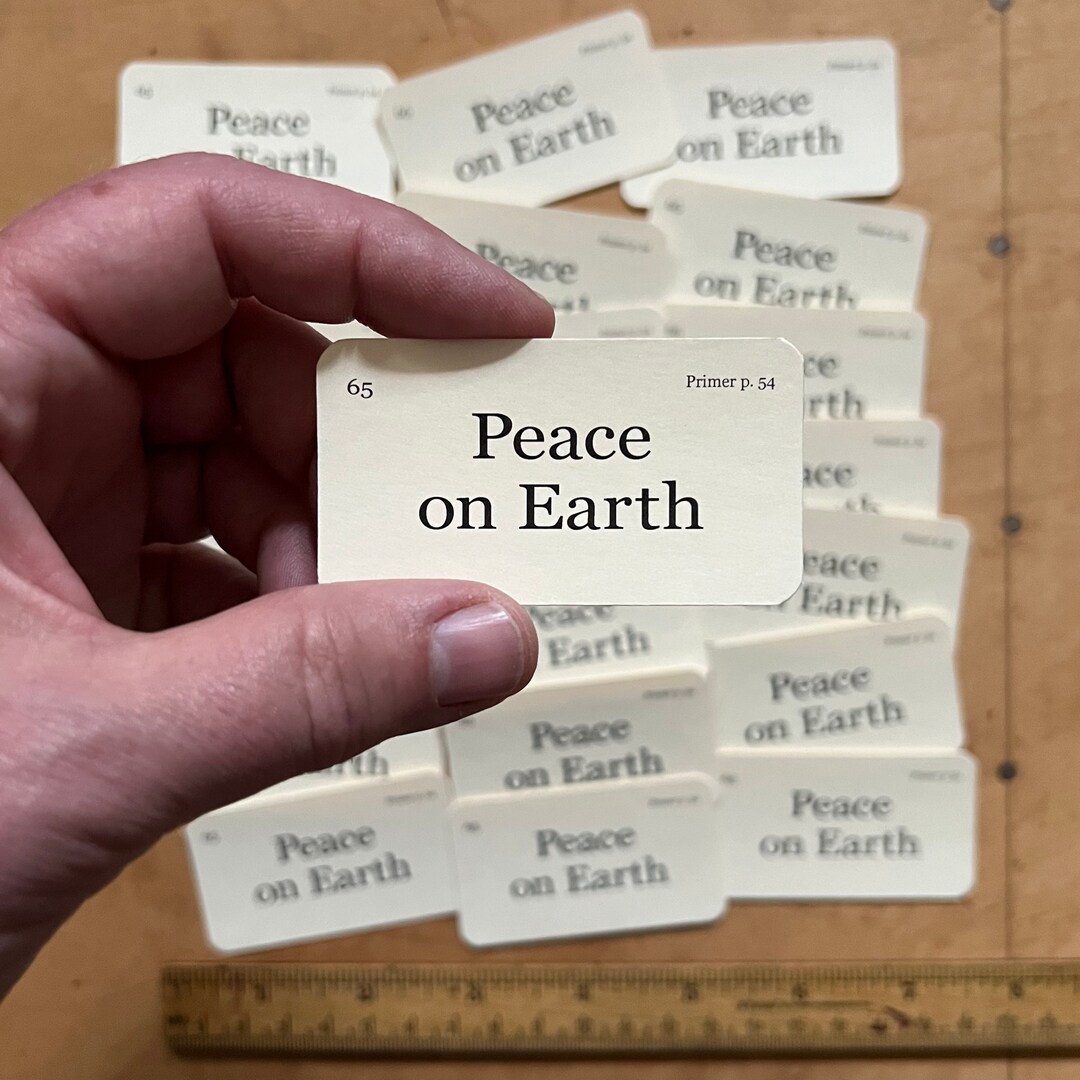 Mini Peace on Earth" Flash Cards (set of 21) - Christmas Card Addition ...