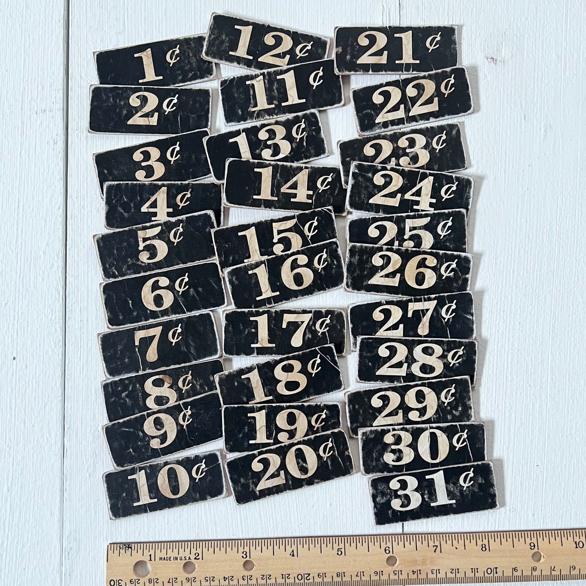 DOUBLE SIDED Red & Black Vintage Inspired Store Price Tags - Etsy