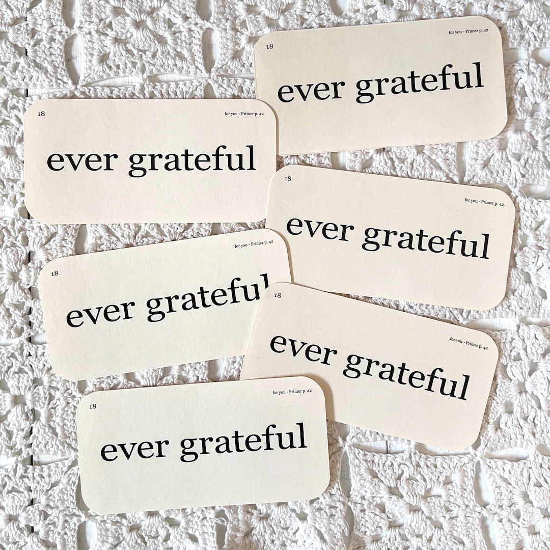 Vintage Reproduction Flash Cards: Ever Grateful Encouragement Notes - Etsy