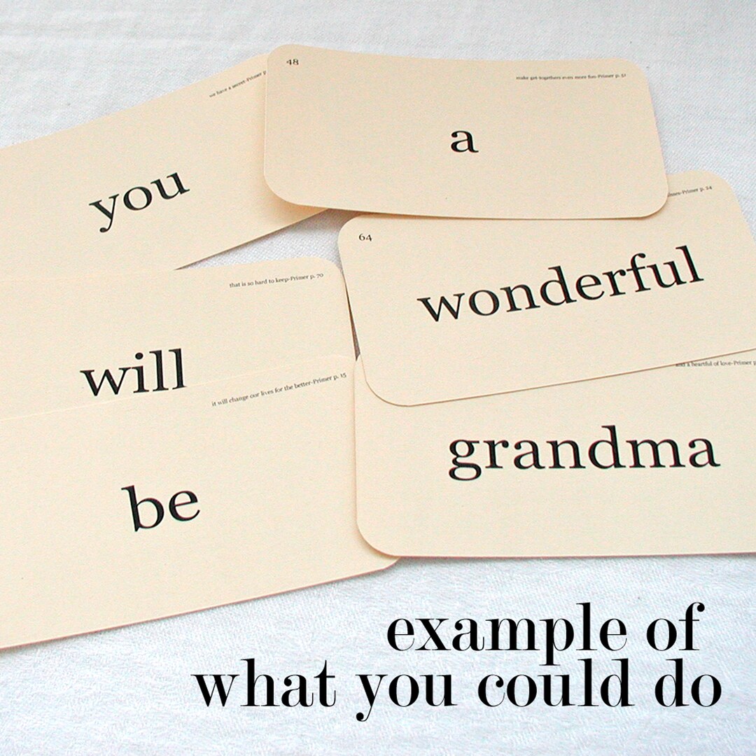 Custom 2.5" X 5" Flash Cards - Set of Six - Pick Your Sayings - Custom ...
