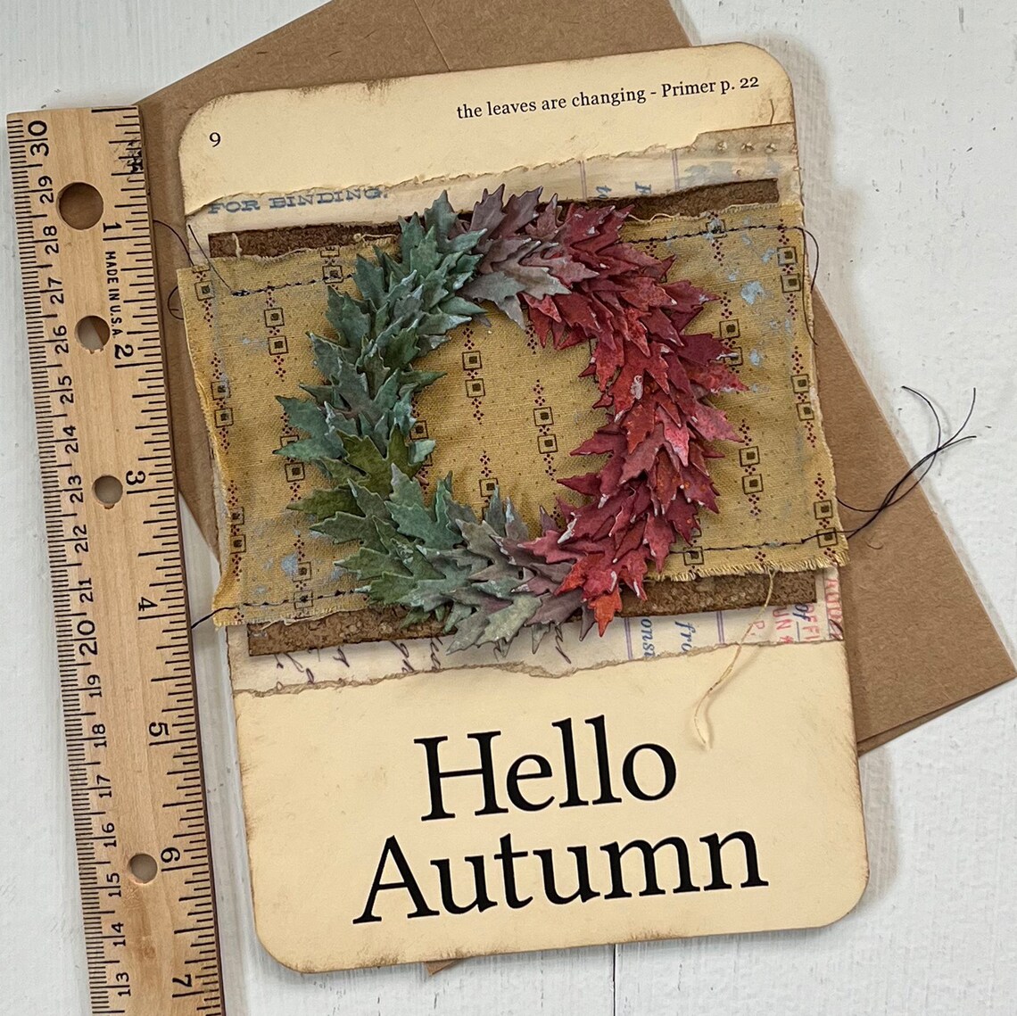 Hello Autumn Art Flash Card Autumn Decorations Fall - Etsy