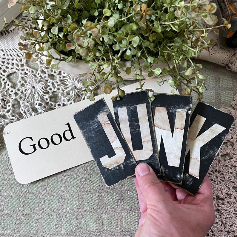 XL Good JUNK - Flash Card & Alphabets Set - Vintage Reproduction ...