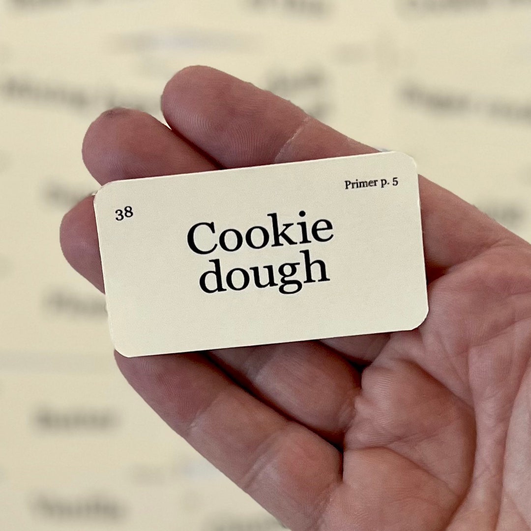 Mini Cookie Dough Flash Cards Set of 21 Cards 2 1/2 X 1 3/8 Christmas ...