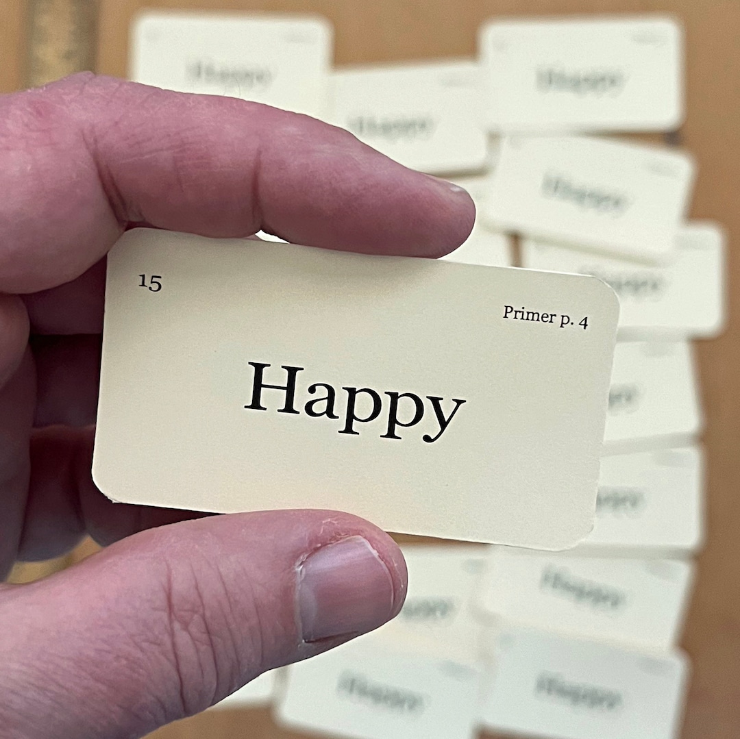 Mini "happy" Flash Cards: Vintage Style Scrapbooking Set - Etsy