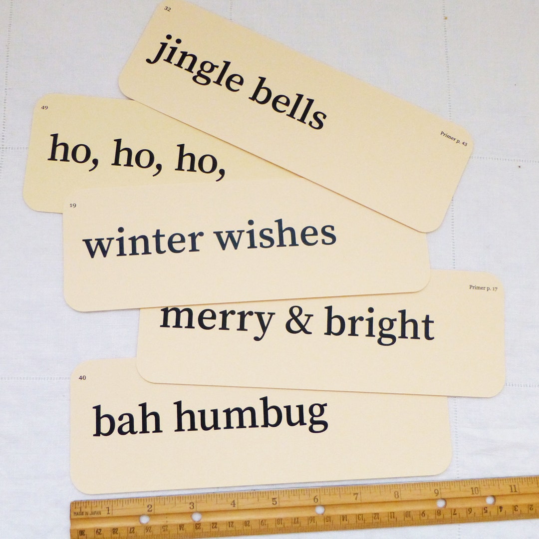 Extra Large Flash Card Set - Jingle Bells - Etsy