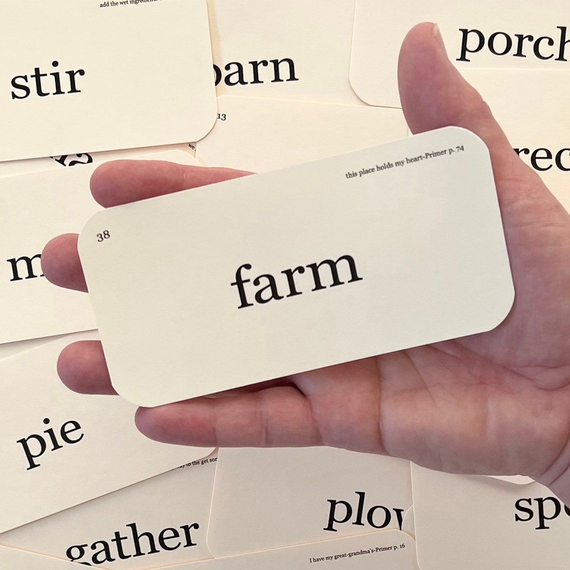 Farm House Flash Cards Set of 42 Vintage Inspired | Etsy