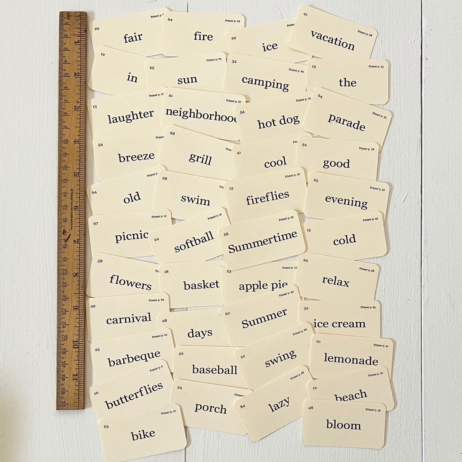 Mini in the Good Old Summertime Flash Cards Set of 42 - Etsy