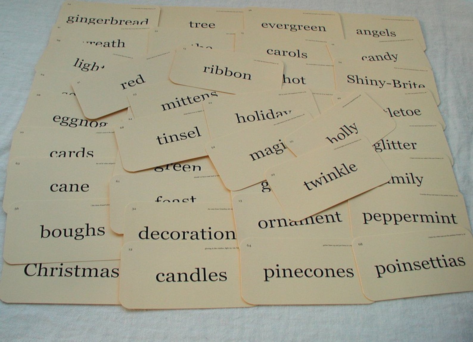 Signs of Christmas Flash Cards Set of 42 Vintage Inspired - Etsy