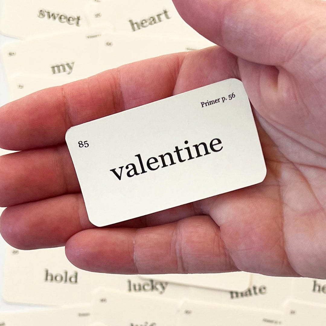 Mini Sweet Valentine Flash Cards (set of 42) - 2 1/2" X 1 3/8 - School ...