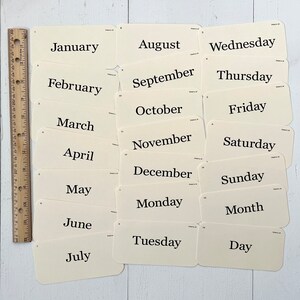 Months & Days Flash Cards - Set of 21 - Classroom Calendar - Holiday ...