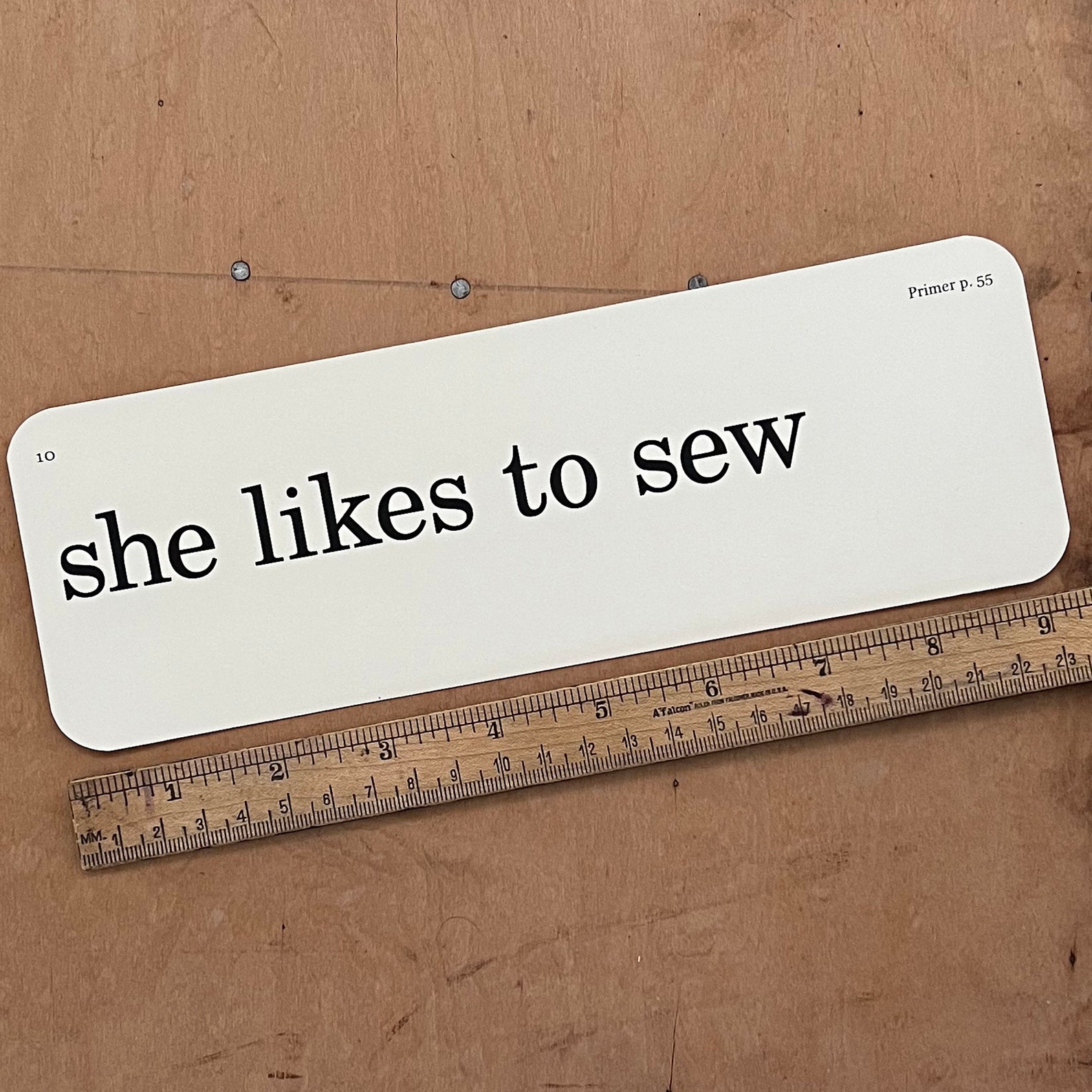 XL She Likes to Sew Flash Card Vintage Reproduction - Etsy