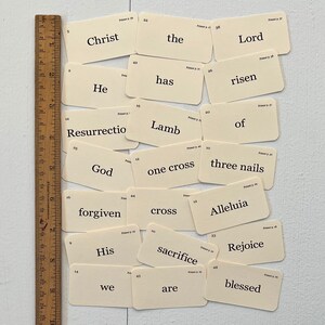 Mini Religious Easter Flash Cards - Set of 21 - Reproduction Flash ...