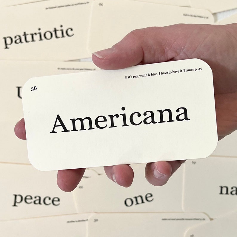 Americana Flash Cards Set of 42 Patriotic Fourth of July - Etsy