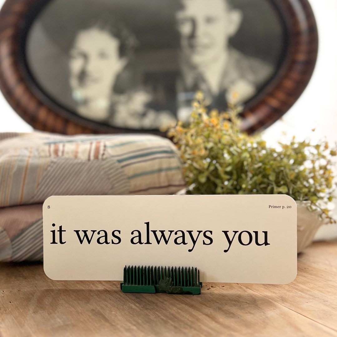 XL "it Was Always You" Flash Card - Wedding Shower - Farmhouse Decor ...
