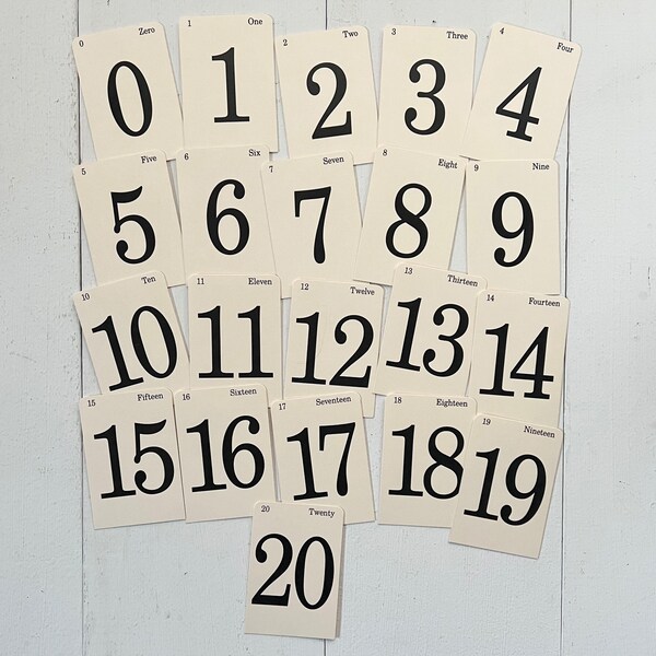 Number Flash Cards - Etsy