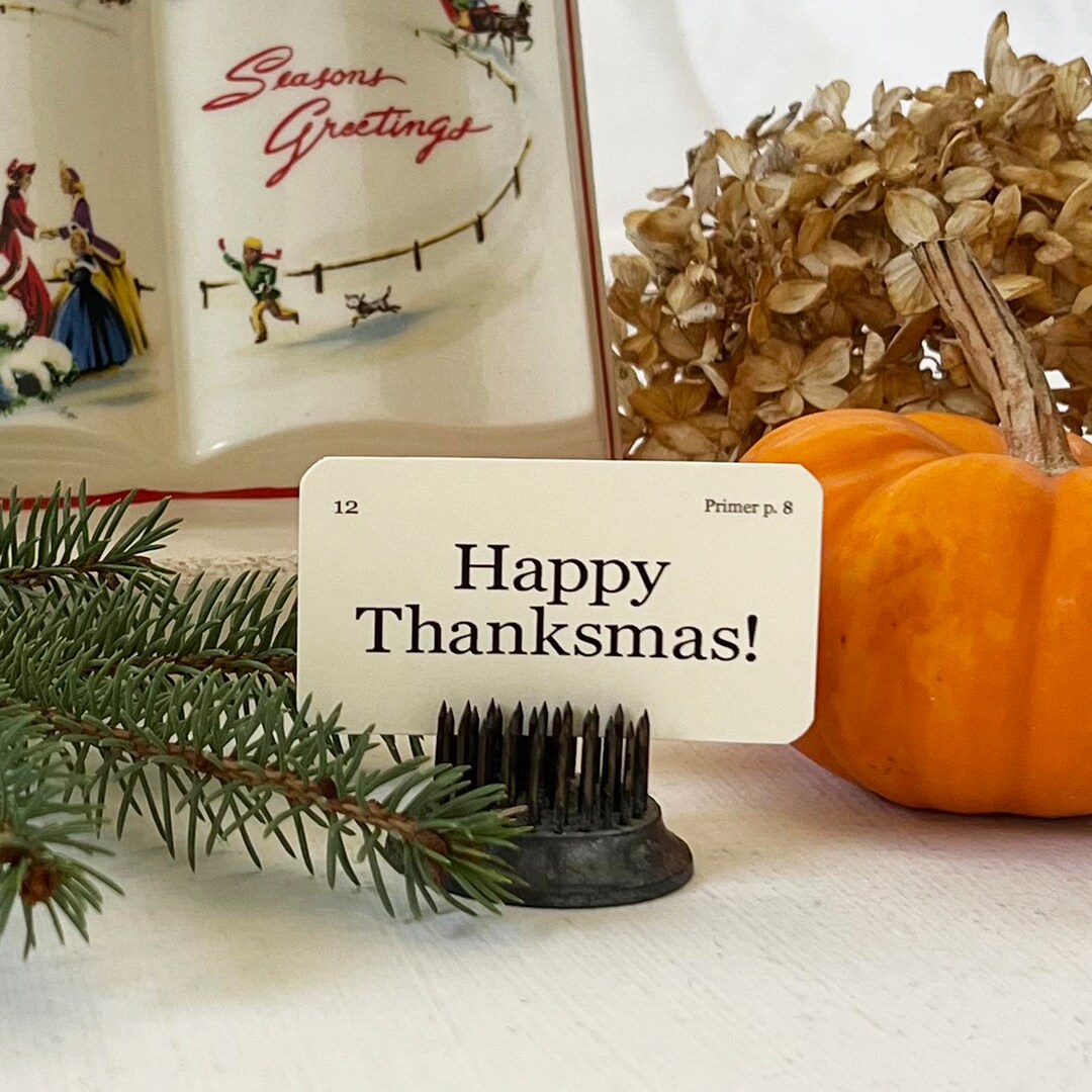 Mini "happy Thankmas" Flash Cards (set of 21) - Thanksgiving and ...