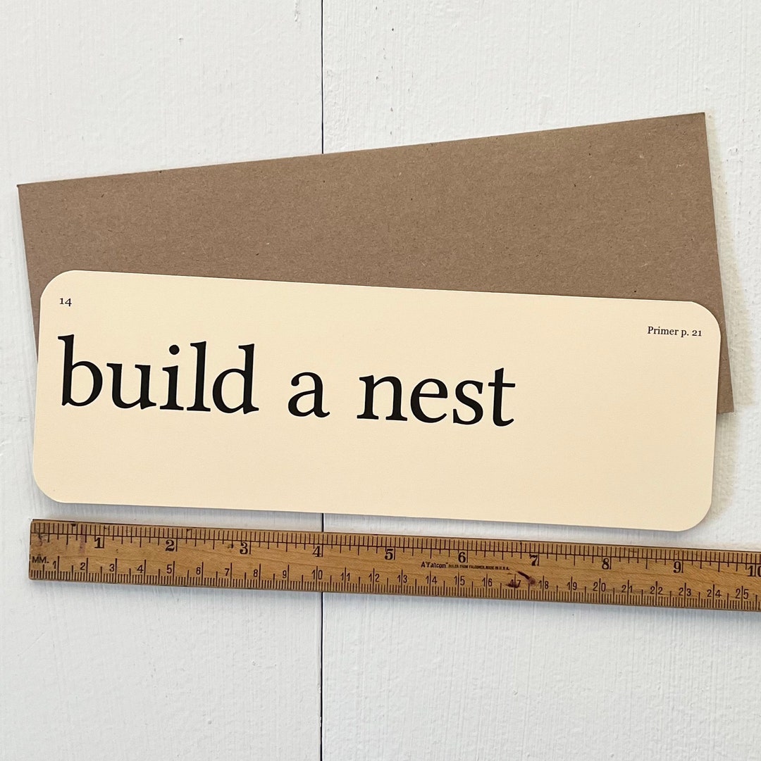 XL "build a Nest" Flash Card - Vintage Inspired - Spring Decor - Etsy