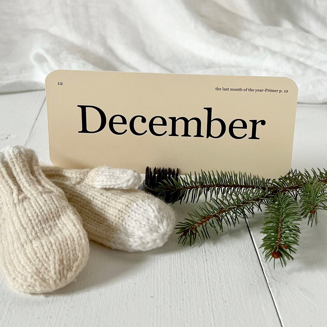 Large "vintage Schoolbook Christmas" Flash Cards (set of 24) Holiday ...