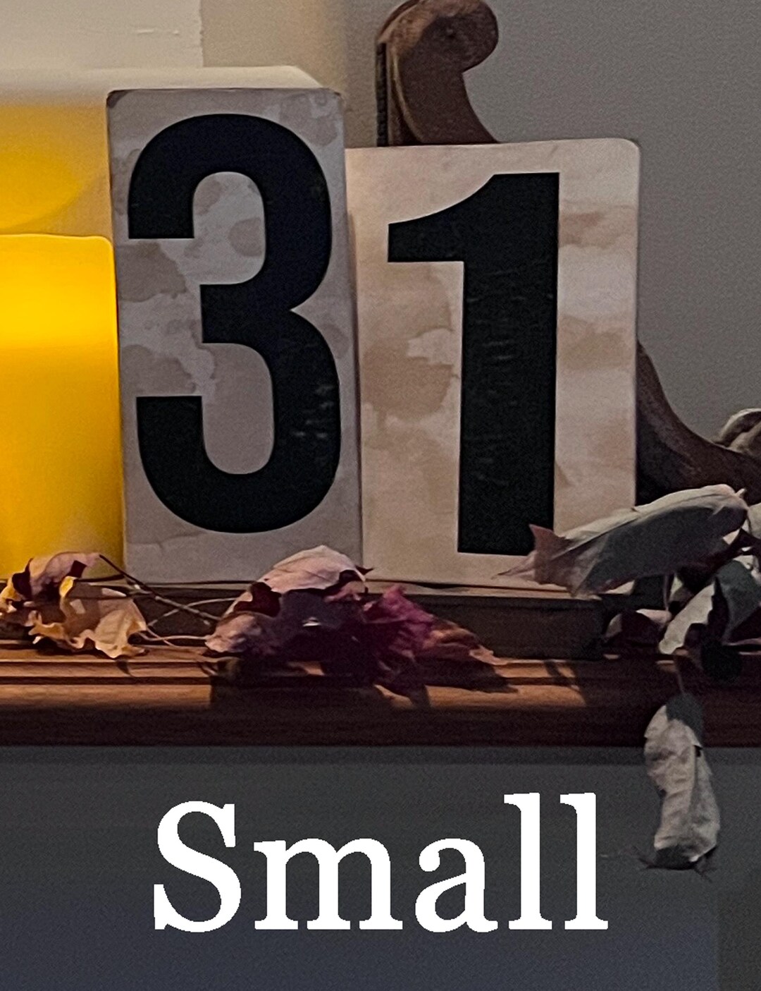 DOUBLE SIDED Gas Station Numbers - SMALL Vintage Inspired 25 31 ...