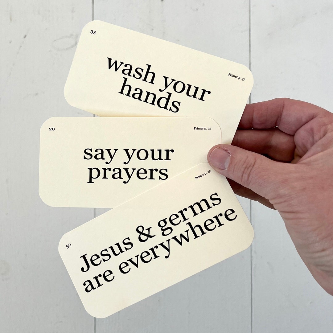 Jesus and Germs Flash Cards - Set of 3 - Wash Your Hands - Bathroom ...