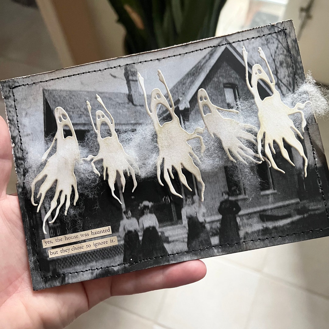 Floating Ghost Clips & Haunted House Junk Journal Set - Etsy