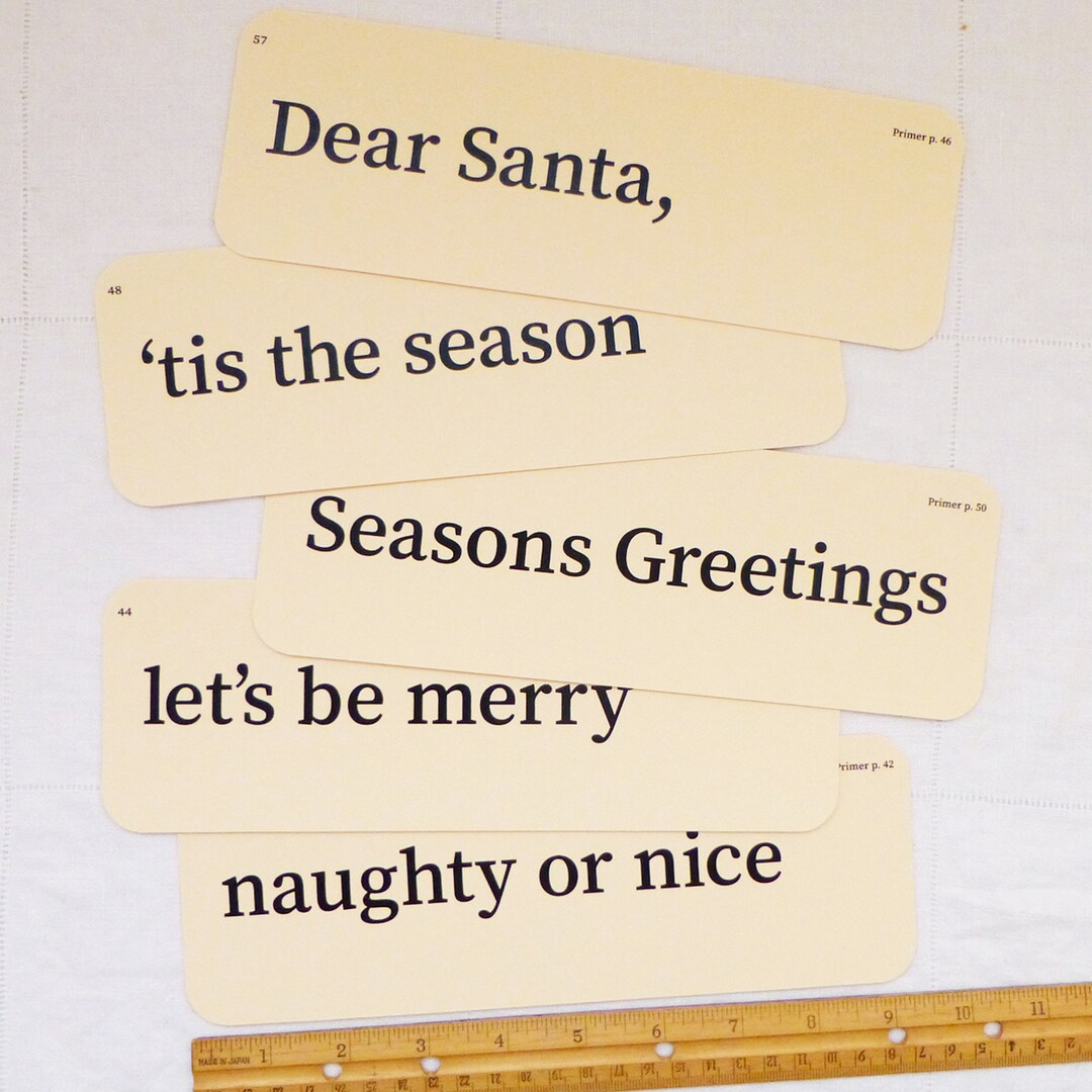 XL "dear Santa" Christmas Flash Cards (set of 5) Holiday Decor ...